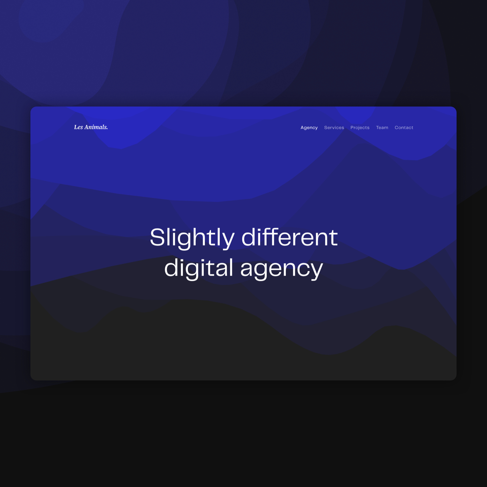 Slightly different digital agency | Les Animals